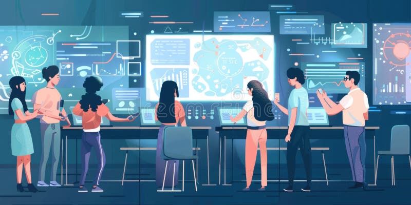 A Diverse Group of Students are Engaged in Learning in a ...