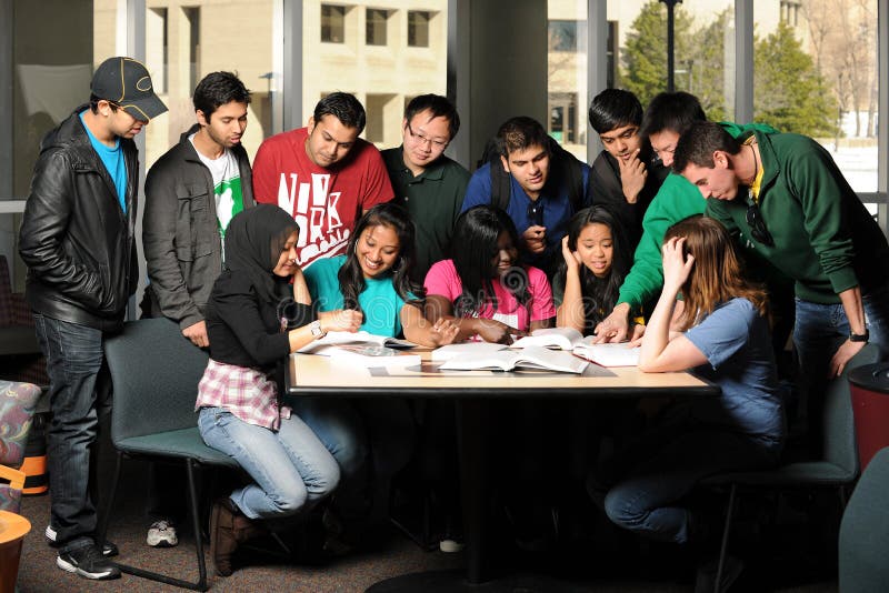 Diverse Group Of Students Interacting Royalty Free Stock Photo - Image ...