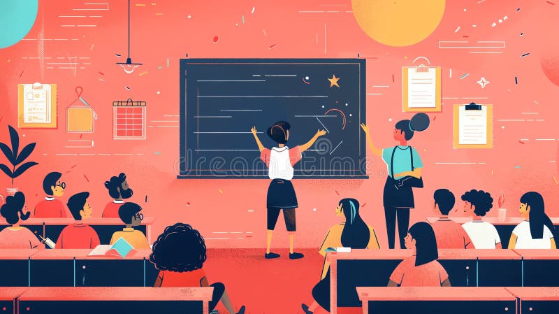 Diverse Group of Students Learning and Engaging in a Classroom Setting ...