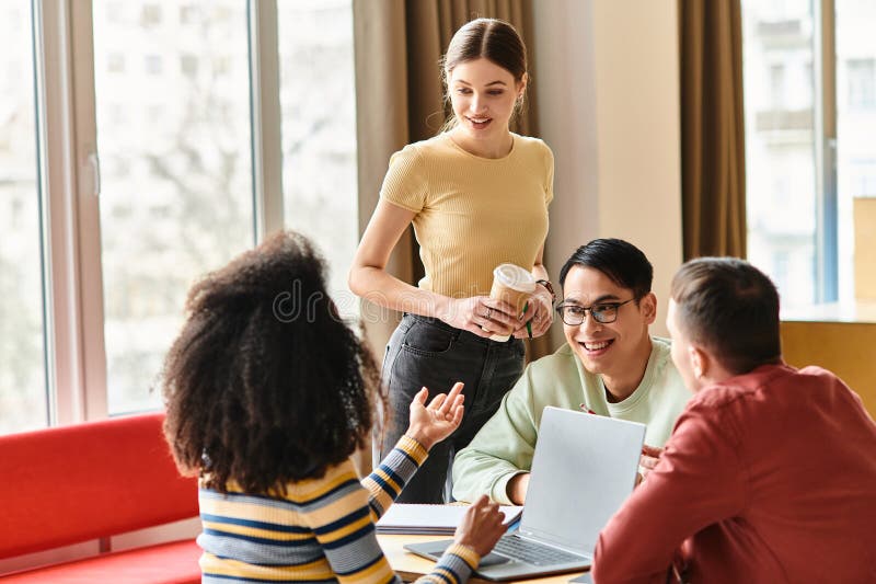 A Diverse Group of Students Working Stock Photo - Image of ...