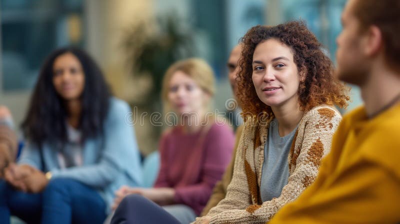 Diverse Group Therapy Session in Progress. Generative Ai Stock ...