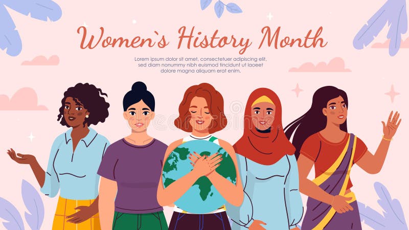 Women of the World United Together. Vector Illustration Stock ...