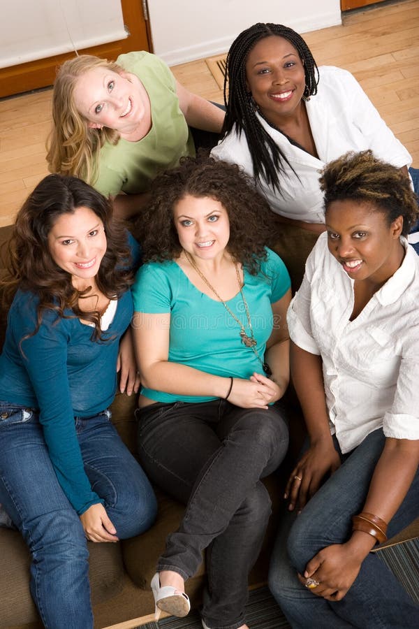 Diverse Group of Women Studing Together. Stock Image - Image of adult ...