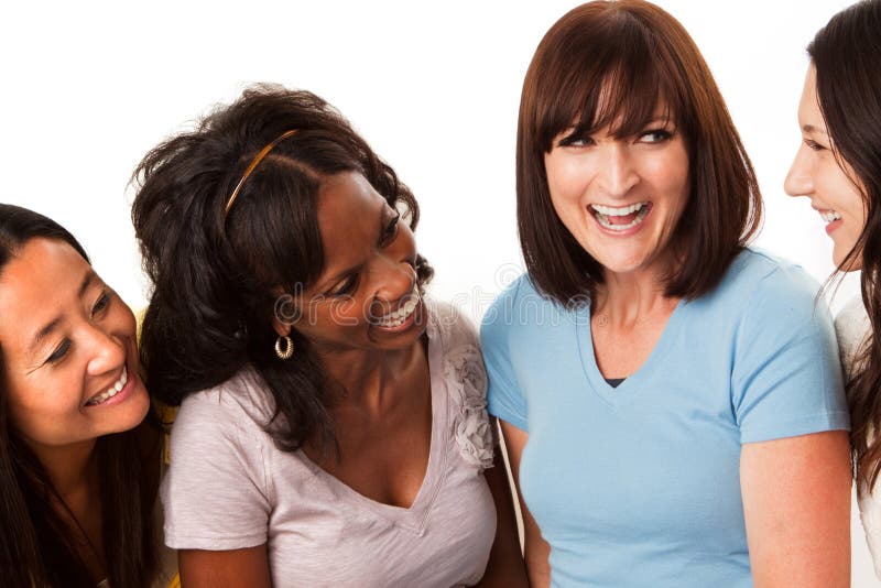 Diverse Group of Women Talking and Laughing. Stock Photo - Image of ...