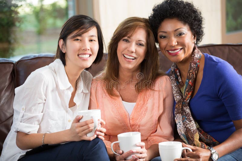 Diverse Group of Friends Talking and Laughing. Stock Photo - Image of ...