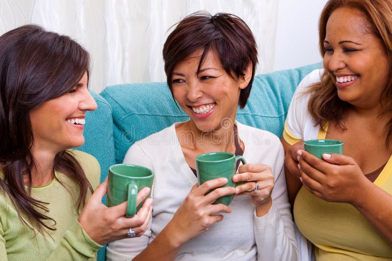 Diverse Group of Friends Talking and Laughing. Stock Image - Image of ...