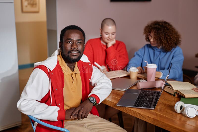 Diverse Group of Young Student Together College Dorm Stock Image ...