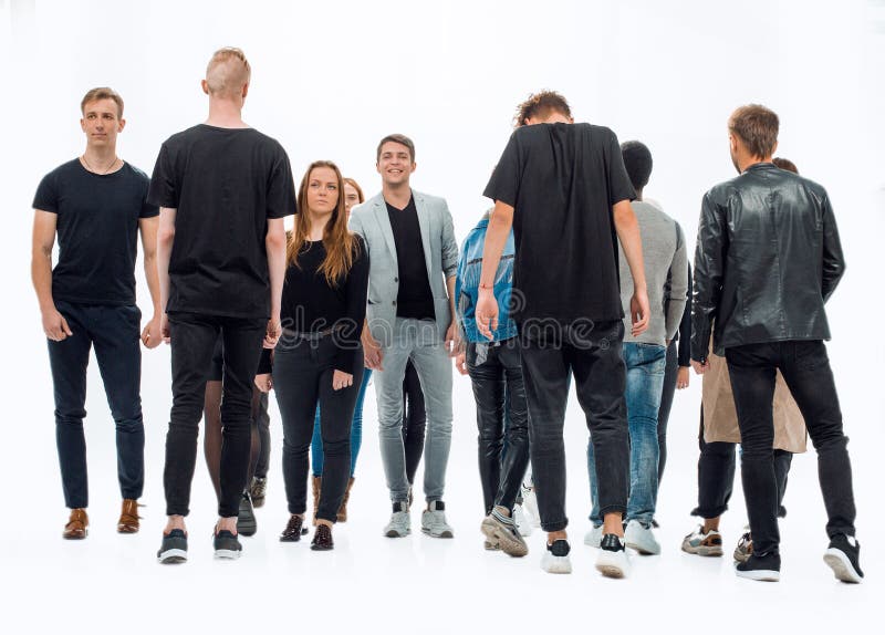Diverse Groups of Youth Stepping Towards Each Other Stock Image - Image ...