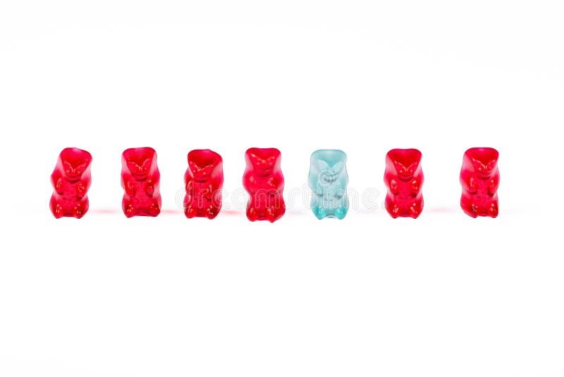 Diverse Gummy Bear Lineup: Standing Out in a Sweet World Editorial ...