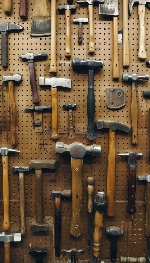 Diverse Hammer Collection in Hardware Store for Efficient Tool ...