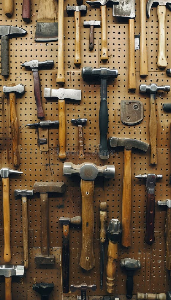 Diverse Hammer Collection in Hardware Store for Efficient Tool ...