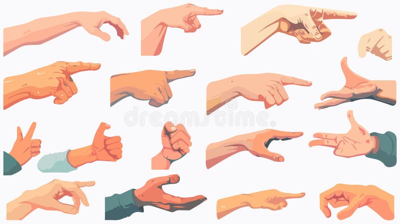 Diverse Hand Gestures Collection for Communication and Expression Stock ...