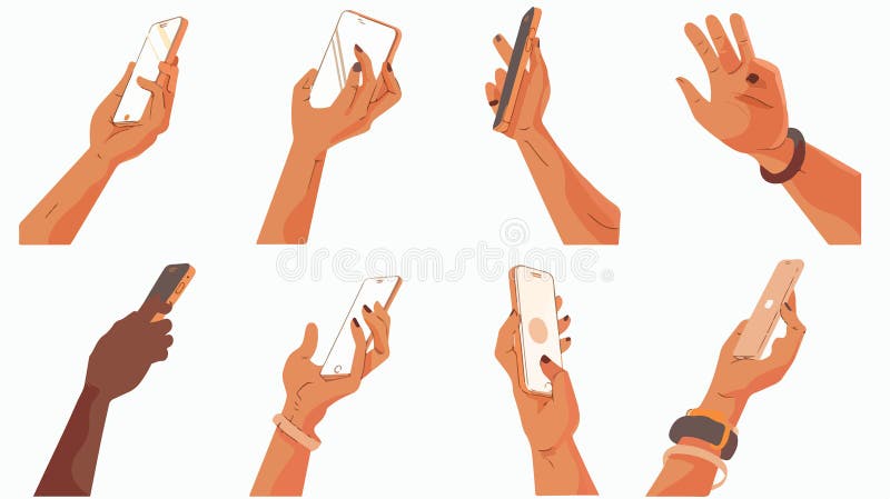 Diverse Hand Gestures Vector Illustration Set for Communication ...
