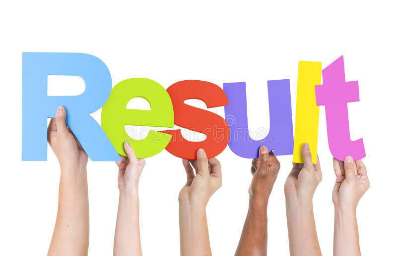 Diverse Handen Die Het Word Resultaat Houden Stock Foto - Image of ...