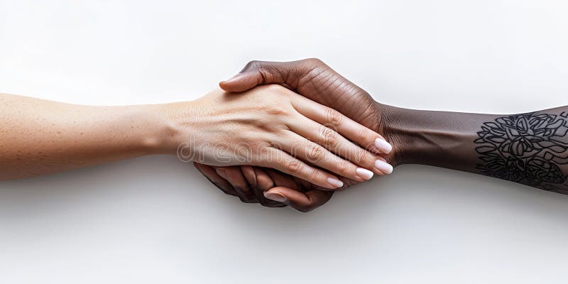 Diverse Hands Clasp Together Symbolizing Unity and Cooperation in a ...