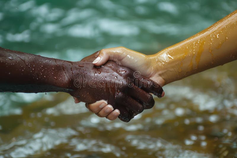 Diverse Hands Clasped in Partnership a Symbol of Unity and Inclusion ...