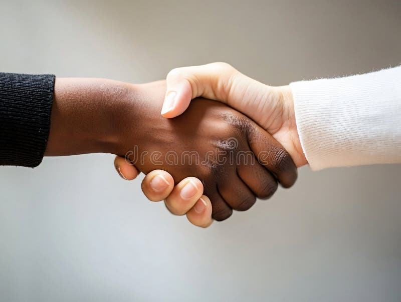 Diverse Hands Clasped in Unity- Close-up Handshake High Quality Image ...