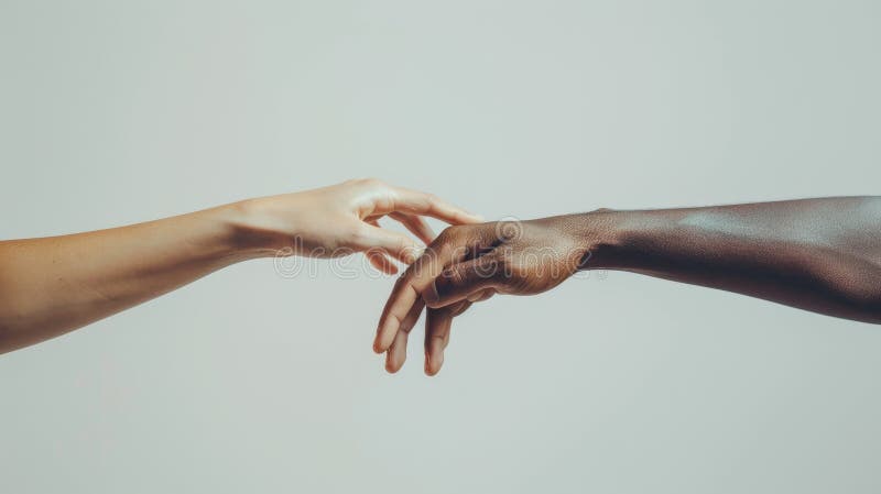 Diverse Hands Connect in Gesture of Unity and Support Stock Image ...
