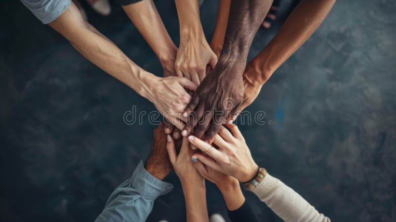 Diverse Hands Connecting Teamwork, Empathy, Partnership, and Social ...