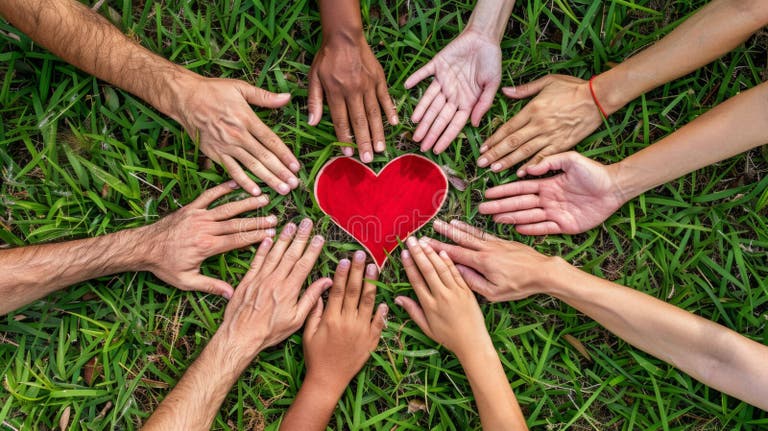 The Hands Around Heart.AI Generated Image Stock Image - Image of ...