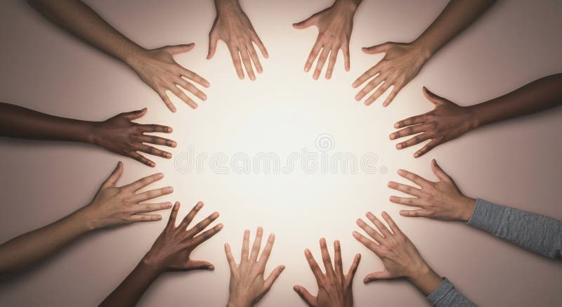 Unity in Diversity: a Circle of Hands Reaching for a Brighter Future ...