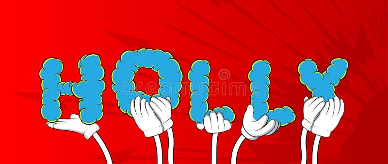 Word HOLLY. Vector Decorative Zentangle Object Stock Vector ...