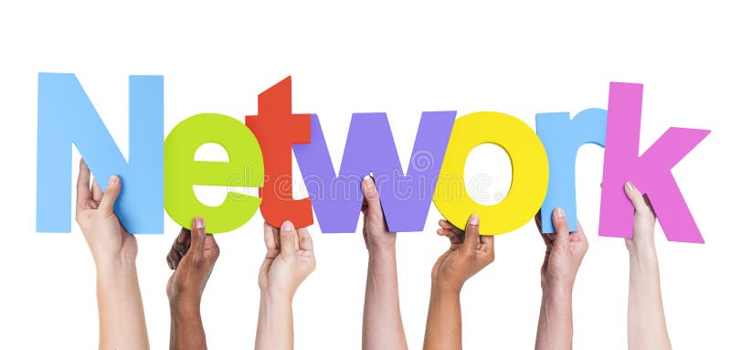 Diverse Hands Holding the Word Network Stock Image - Image of ideas ...