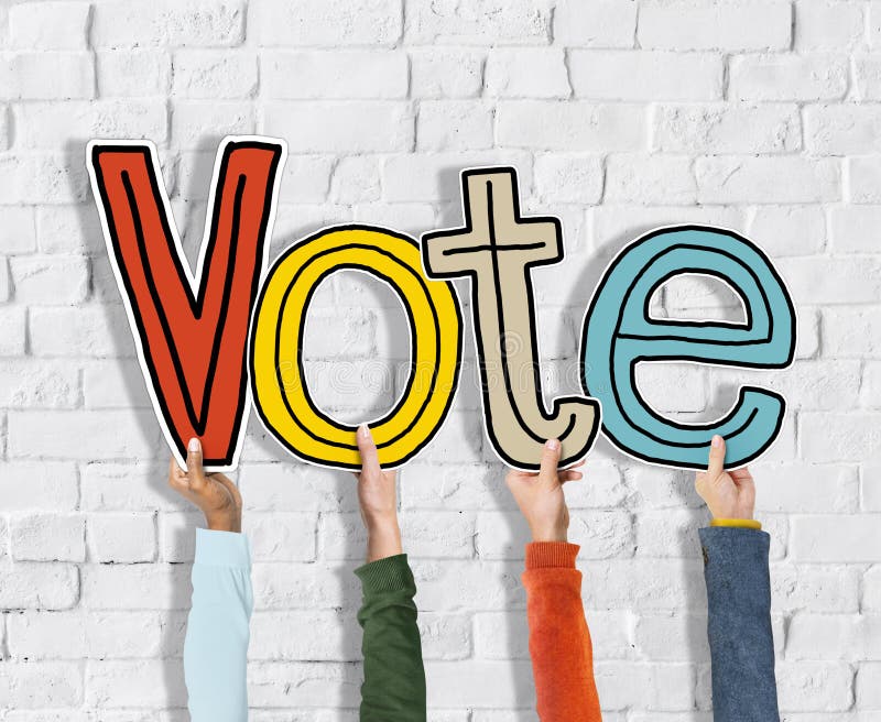 Diverse Hands Holding the Word Vote Concept Stock Photo - Image of ...