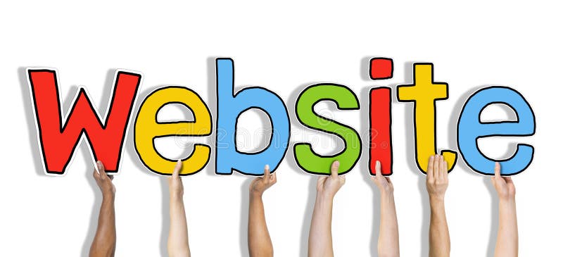 Diverse Hands Holding the Word Website Stock Image - Image of ...