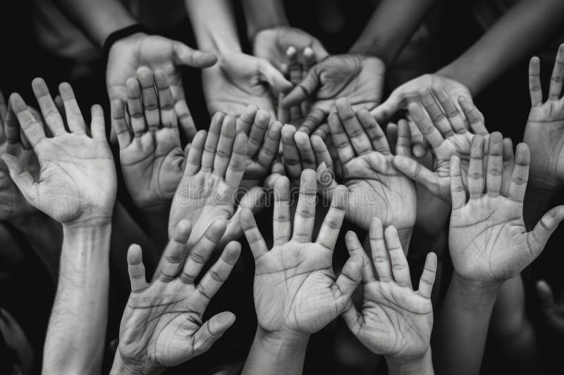 Diverse Group of Happy Children Stacking Hands Outdoors for Teamwork ...