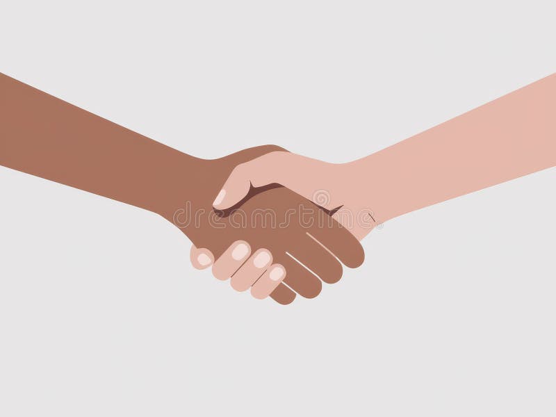 Diverse Hands Shaking Symbolizing Unity and Cooperation in Business ...