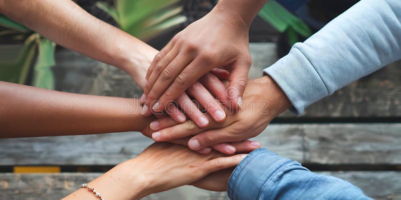 Diverse Hands of Various Tones and Textures Stacked Together on a ...