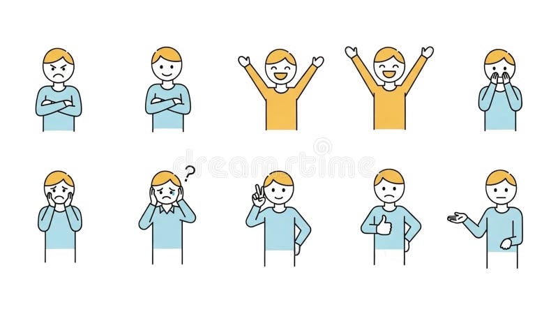 Expressions Icon Set Stock Illustrations – 16,951 Expressions Icon Set ...