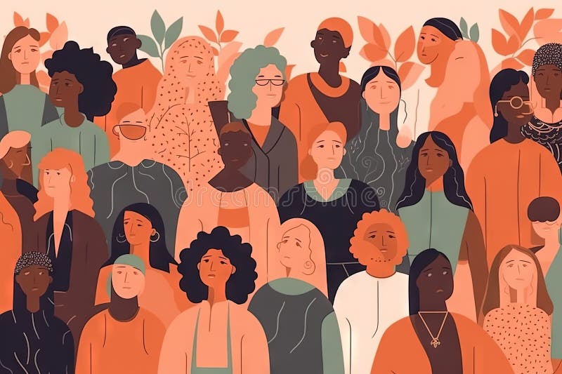 Diversity Abstract Concept Collage Art Illustration Generative Ai Stock ...