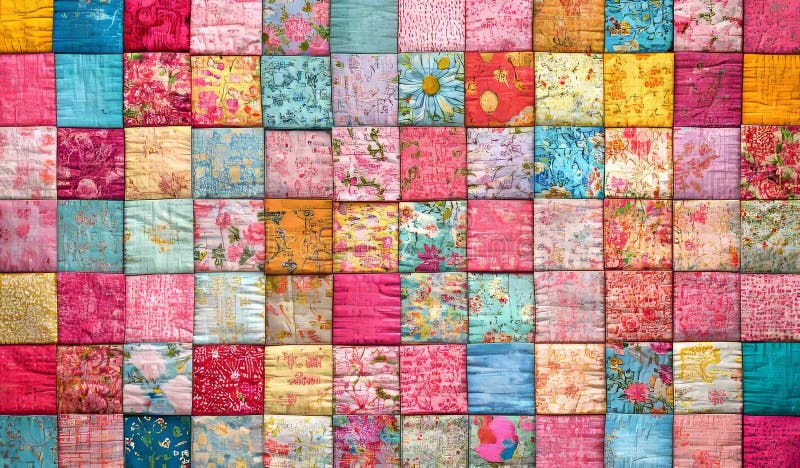 A Diverse and Intricate Quilt Showcases a Broad Spectrum of Colors, a ...