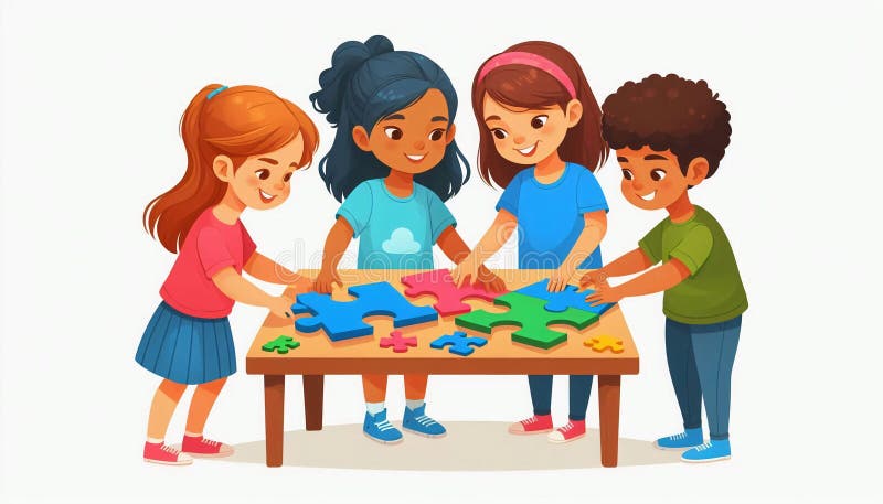 Kids Solving Stock Illustrations – 1,325 Kids Solving Stock ...