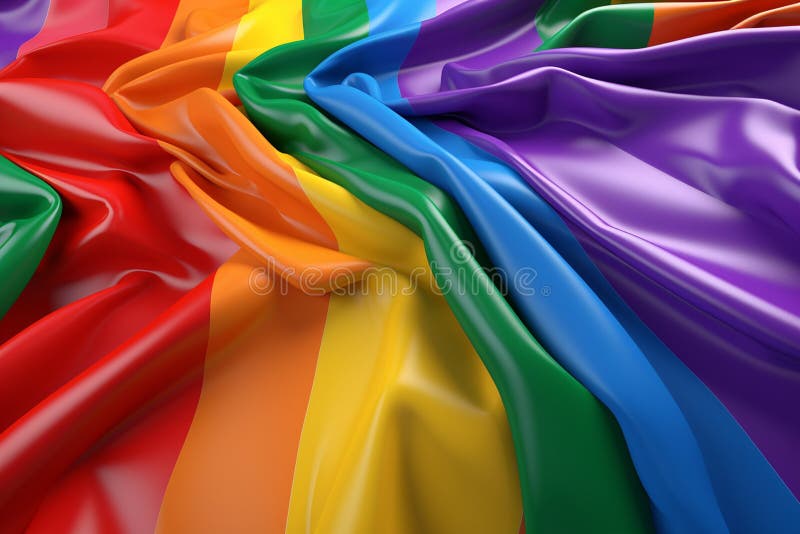 Diverse LGBTQ Flags Arranged in a Captivating. Generative Ai Stock ...