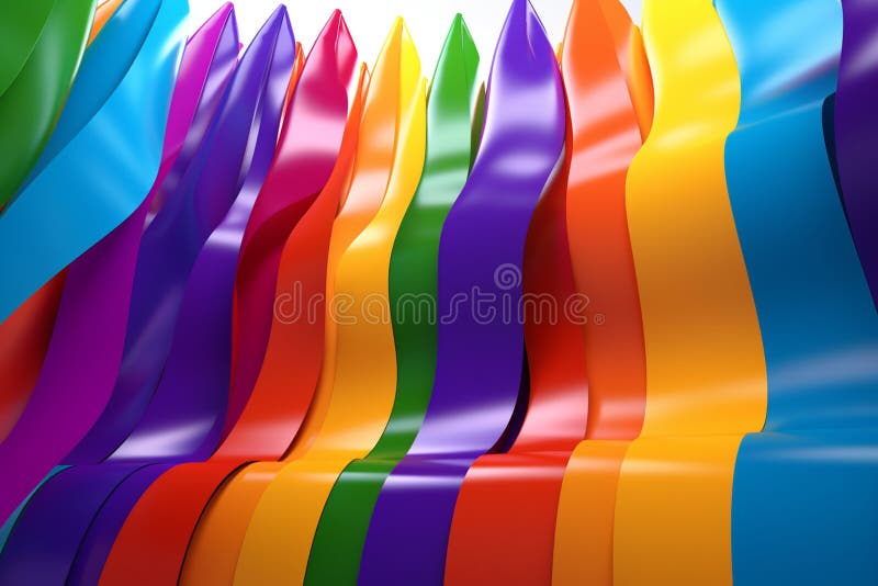 Diverse LGBTQ Flags Arranged in a Captivating. Generative Ai Stock ...