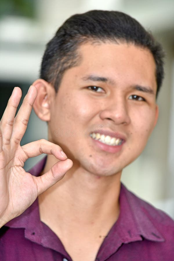 Diverse Male and Okay Sign stock photo. Image of male - 129732316