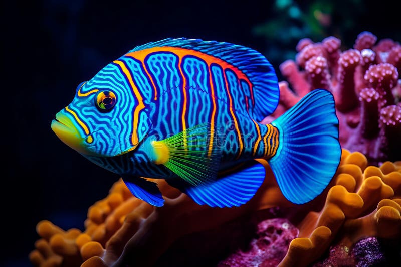 Diverse Marine Fish Colorful. Generate Ai Stock Illustration ...
