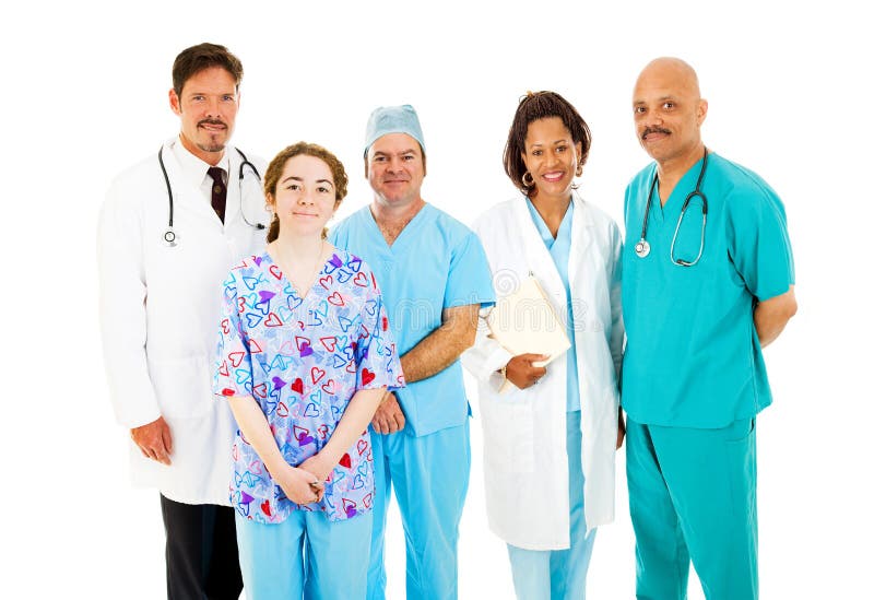 Diverse Multiethnic Cheerful Medical Team Stock Image - Image of nurse ...