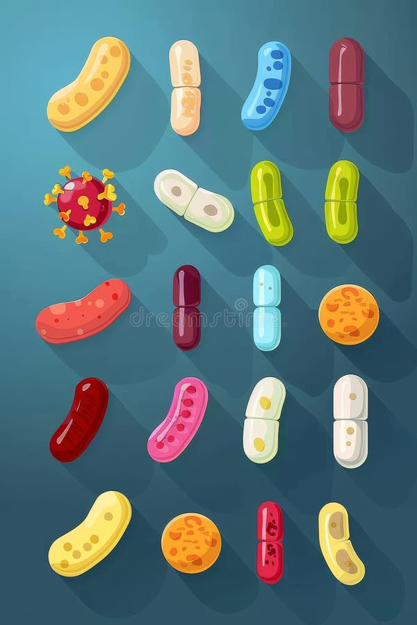 Bacteria Collection Sample Stock Illustrations – 126 Bacteria ...