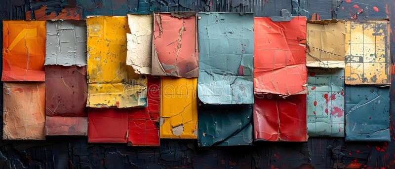 Concept Mixed Media Diverse Mixed Media Collage with Torn Papers from ...