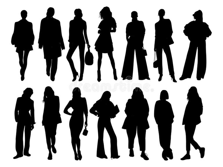 Curvy Silhouettes Women Stock Illustrations 108 Curvy Silhouettes
