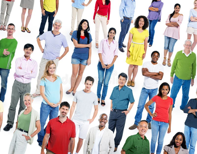 Diverse Multi-Ethnic People Community Crowd Concept Stock Photo - Image ...