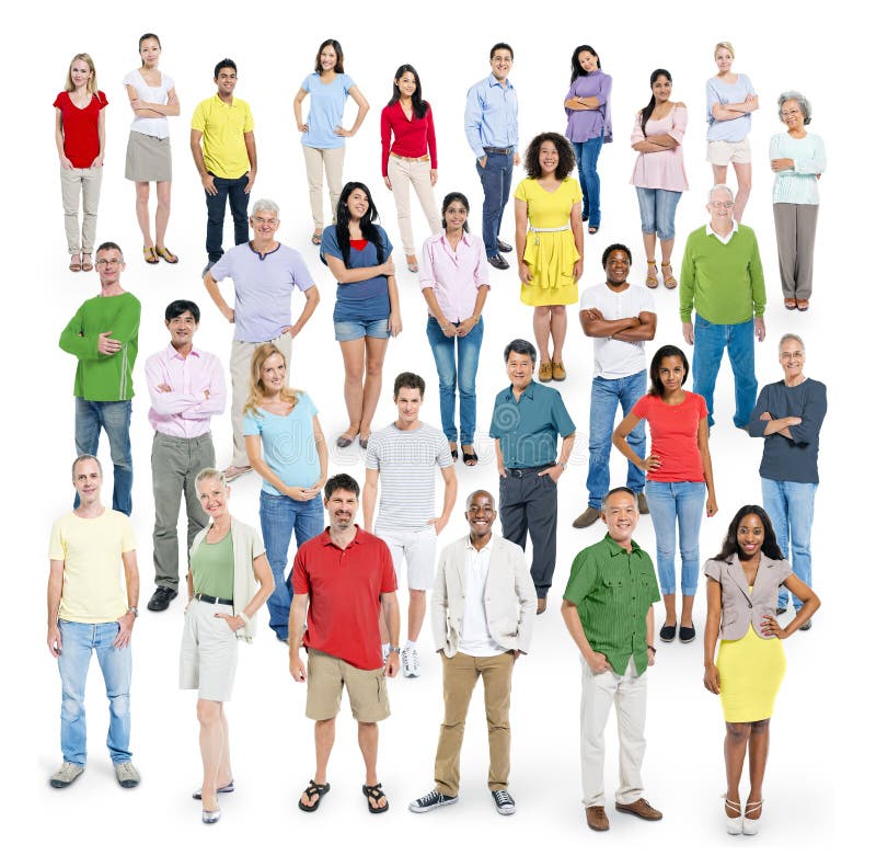 Diverse Multi-Ethnic People Posing for the Camera Stock Image - Image ...