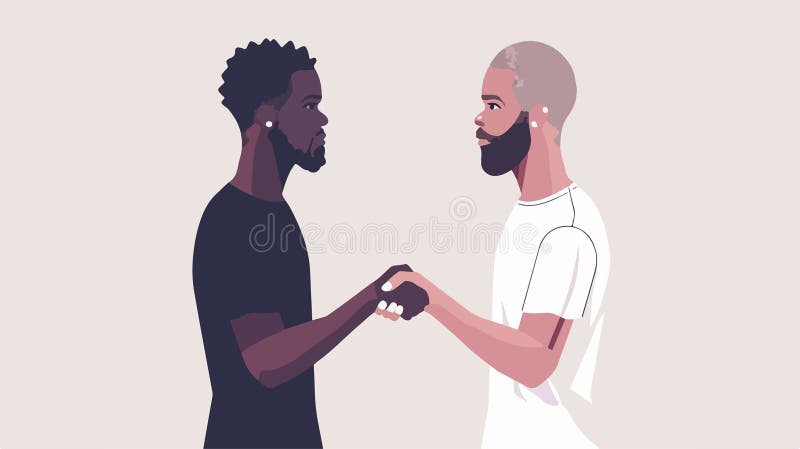 Diverse Multicultural Partnership Handshake of Black and White Hands ...