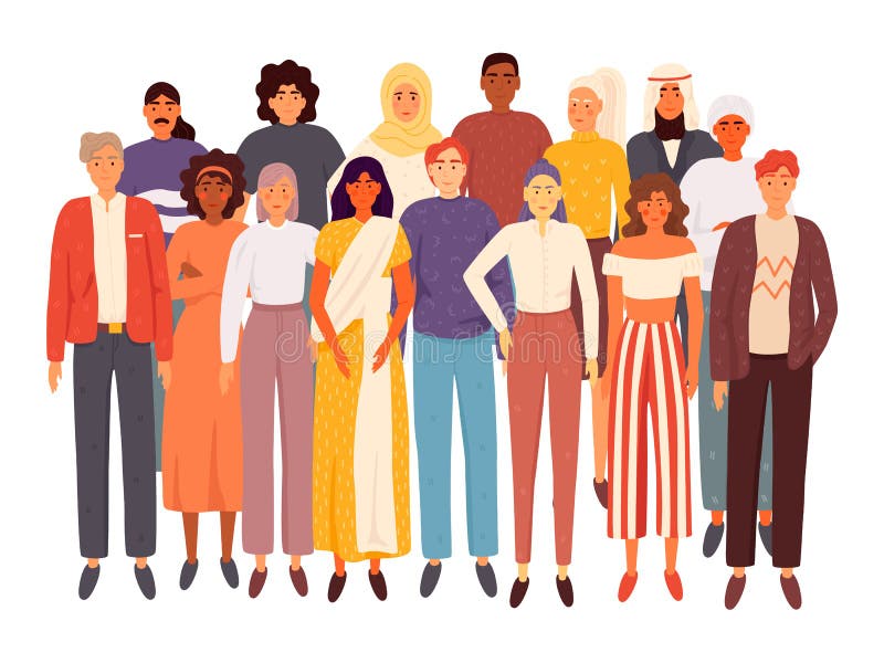 People Group Multiracial Stock Illustrations – 11,101 People Group ...