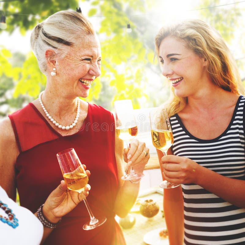 Diverse Neighbors Drinking Party Yard Concept Stock Photo - Image of ...