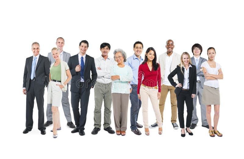 Diverse Occupational People in White Background Stock Image - Image of ...